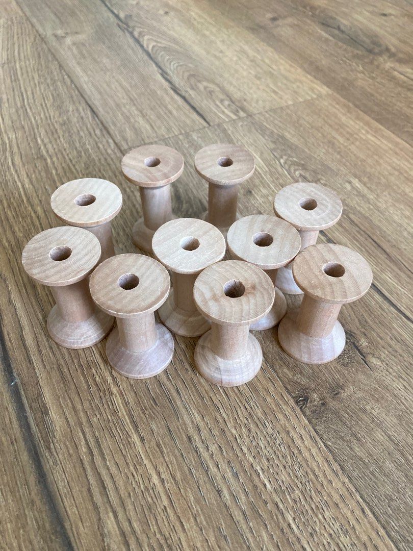 Wooden bobbins, Hobbies & Toys, Toys & Games on Carousell