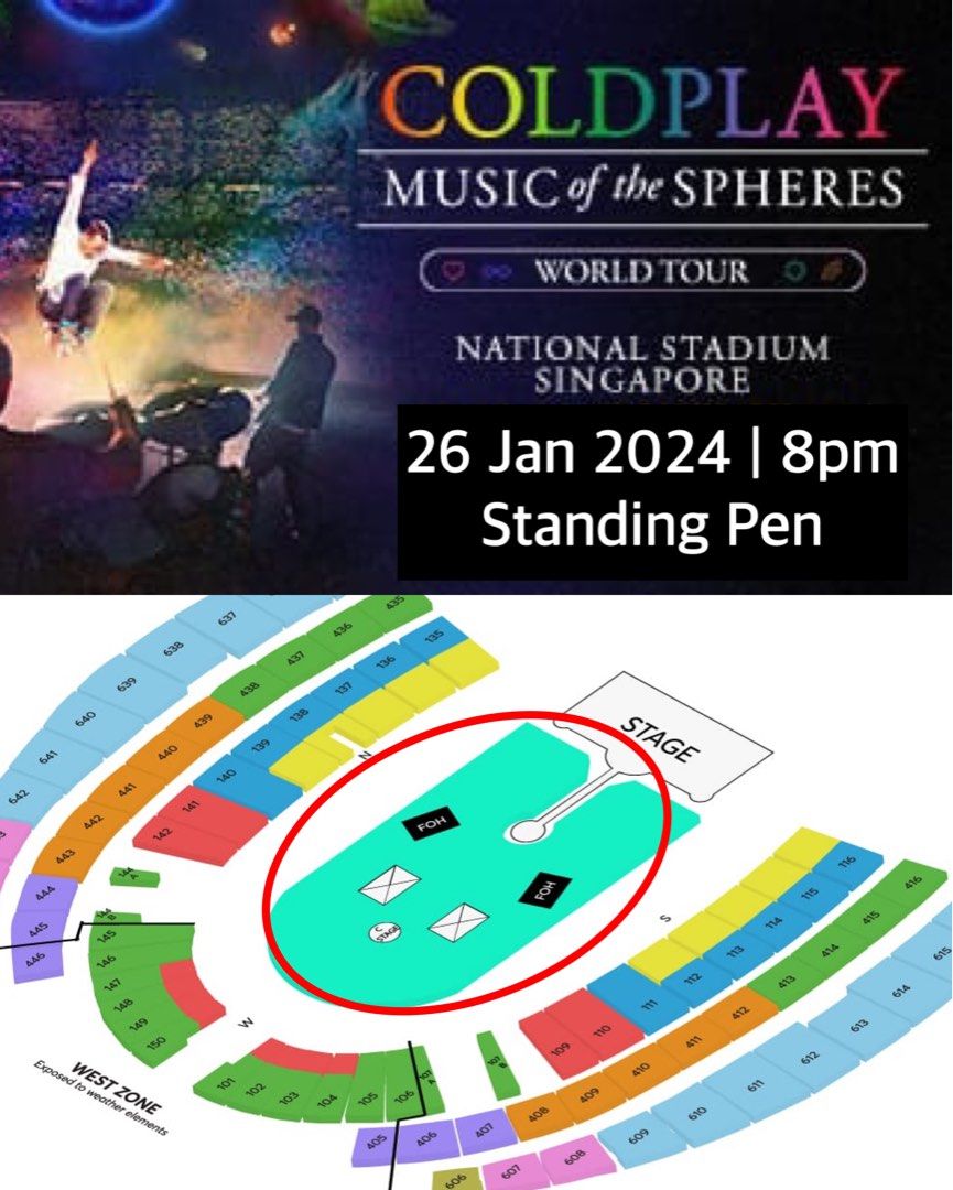 WTS Coldplay Music of the Spheres World Tour Concert, Tickets ...