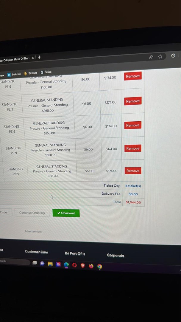 [WTS] GENERAL STANDING TICKET CONCERT COLDPLAY IN SINGAPORE, Tickets ...