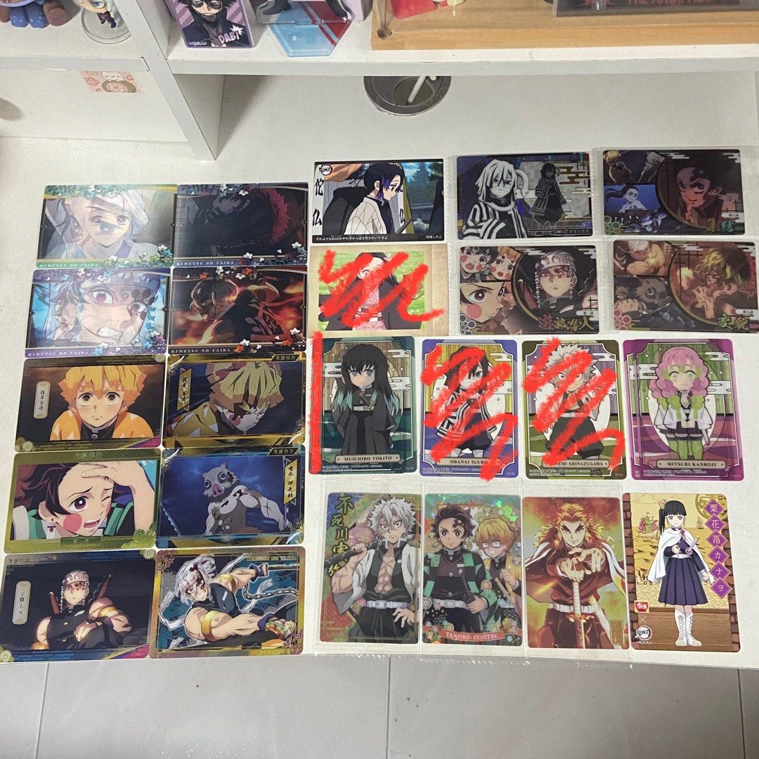 [wts/wtt] demon slayer/kny wafer cards, metal cards, sukiya card ...