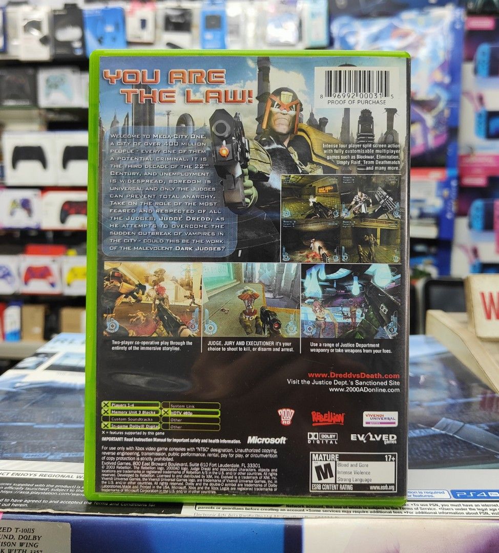 Xbox Judge Dredd : Dredd vs Death, Video Gaming, Video Games, Xbox on ...