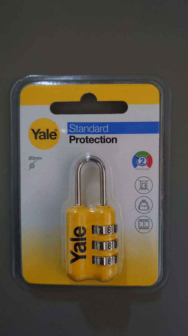 Yale YP2/23/128/1Y yellow lock, Furniture & Home Living, Security ...