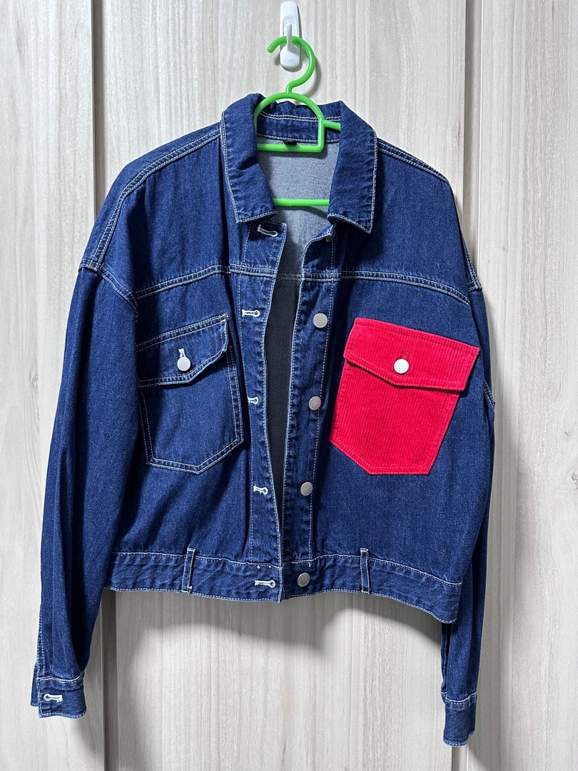 YISHION DENIM JACKET, Women's Fashion, Coats, Jackets and Outerwear on Carousell