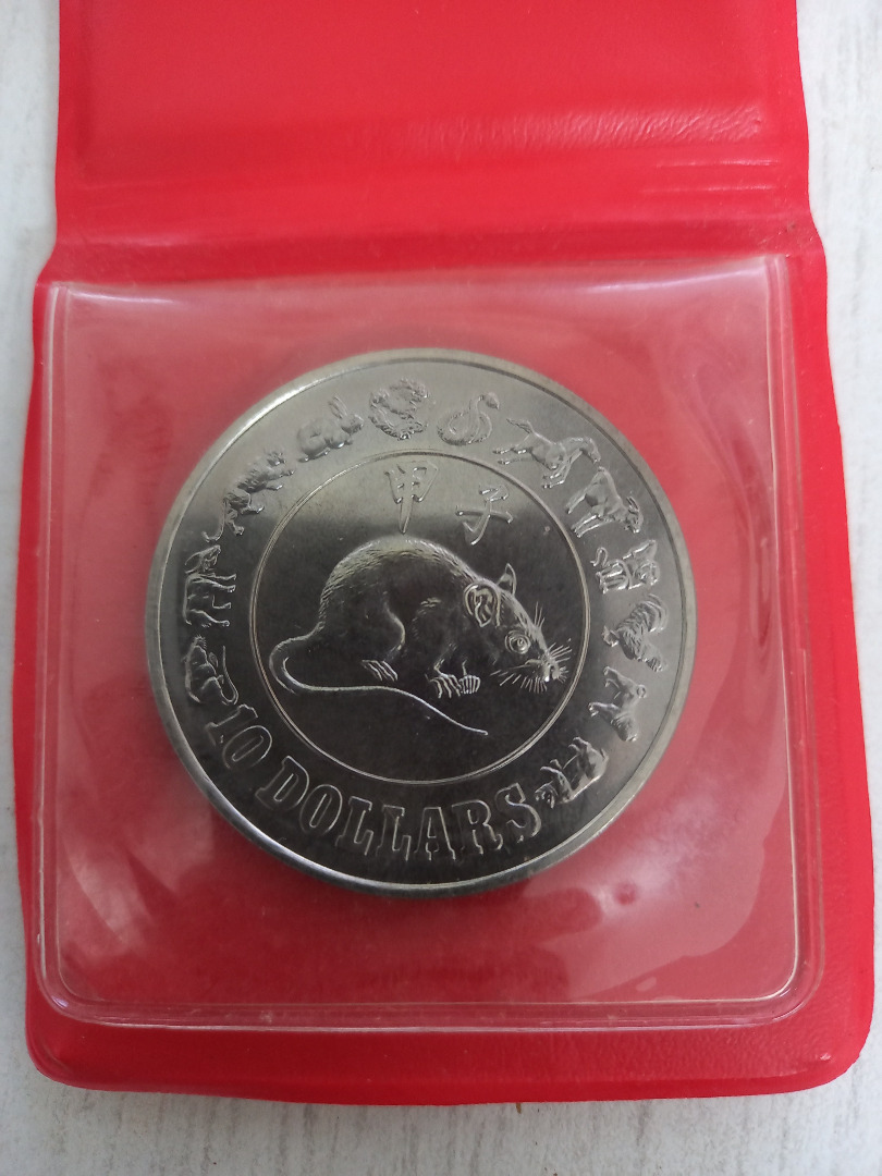 1984 Year of the Rat Singapore $10/ Uncirculated Coin, Hobbies & Toys ...