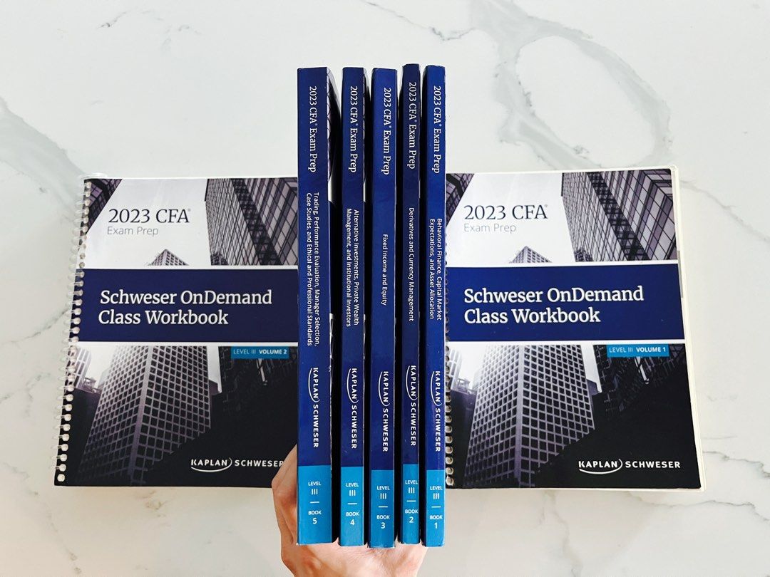 2023 CFA Level 3 Kaplan Schweser Notes and Class Workbooks, Hobbies ...