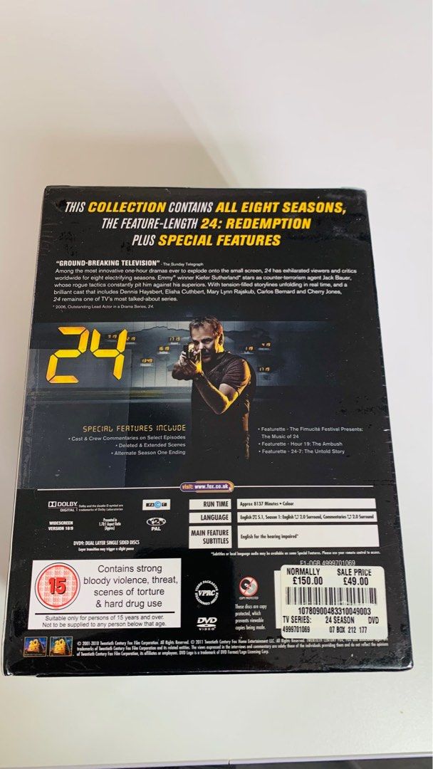 24 Season 1-8 Complete Series Box Set, 興趣及遊戲, 音樂、樂器 & 配件, 音樂與媒體 - CD 及 ...