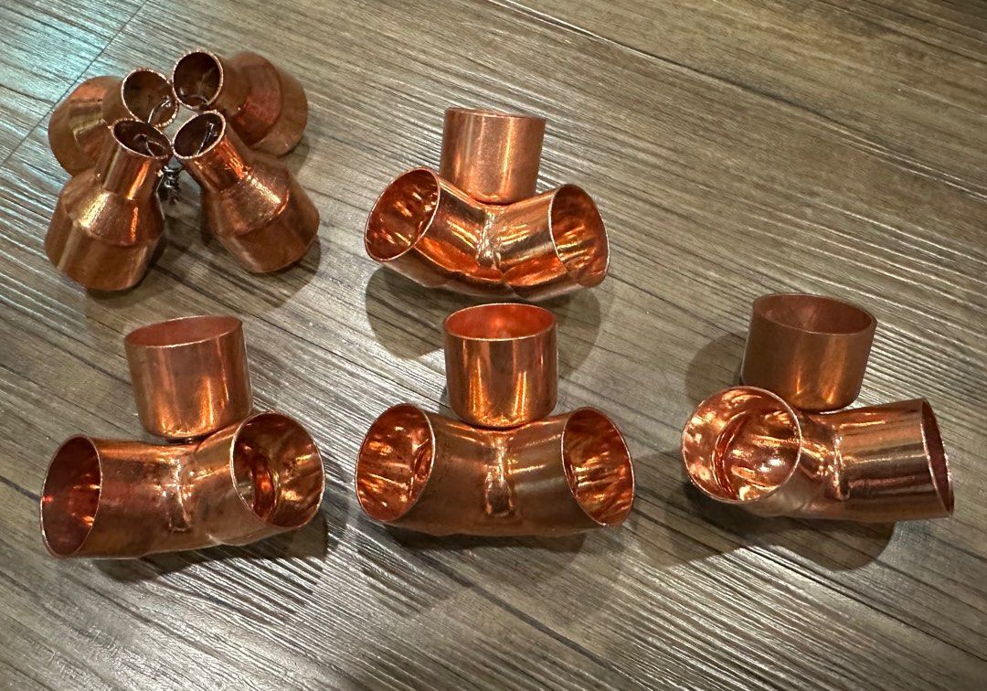 28mm (Outer diameter) Copper Pipe Pyramid Connectors, Furniture & Home ...