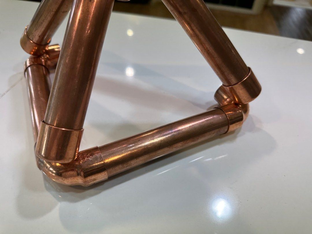 28mm (Outer diameter) Copper Pipe Pyramid Connectors, Furniture & Home ...