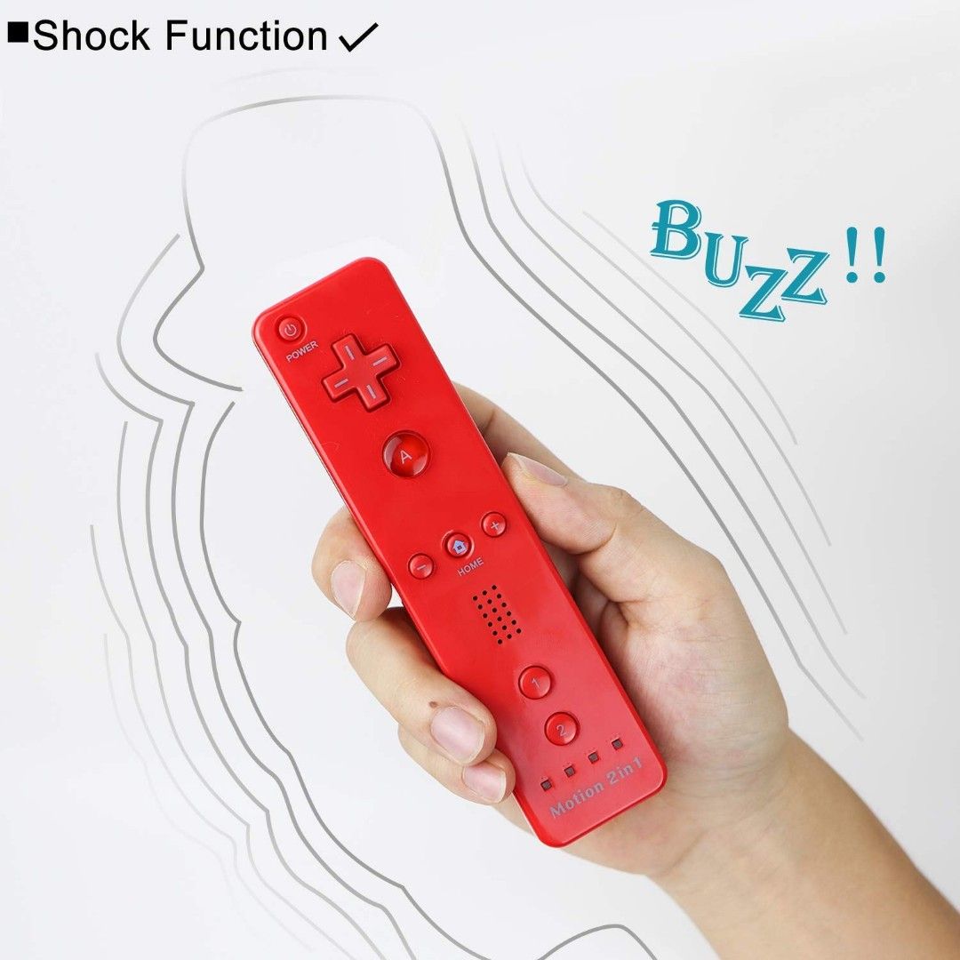 2 in 1 Wii Remote Controller with Motion Plus, Silicone Case and Wrist ...