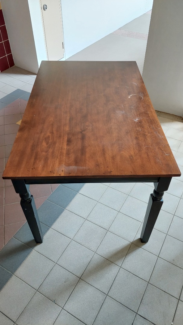 (3ft * 5ft) Solid wood dining table, Furniture & Home Living, Furniture ...