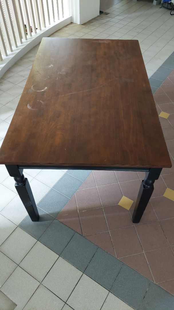 (3ft * 5ft) Solid wood dining table, Furniture & Home Living, Furniture ...