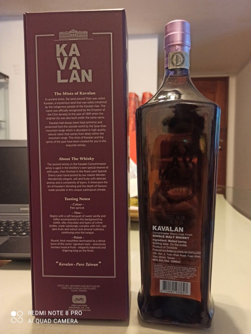 6x BIG ONE Kavalan Concertmaster Sherry Cask Finish - Single malt whisky Whiskey 1000ml, Food ...
