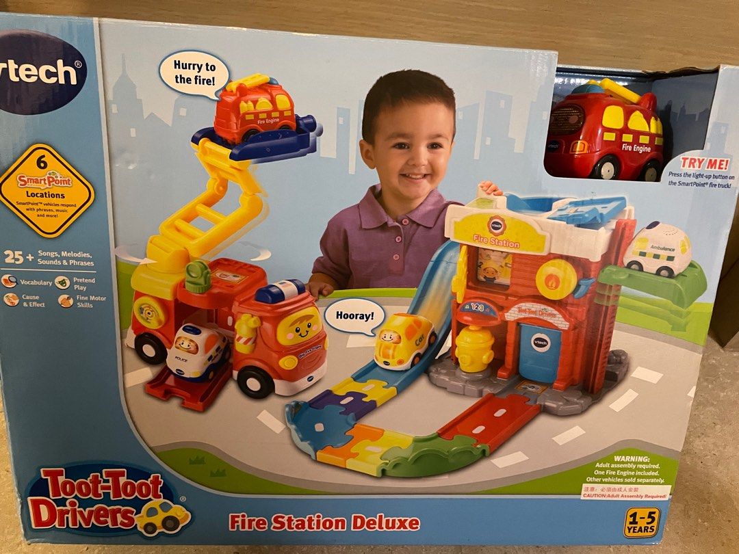 全新 Vtech toot toot drivers Fire station deluxe, 兒童＆孕婦用品, 嬰兒玩具 - Carousell