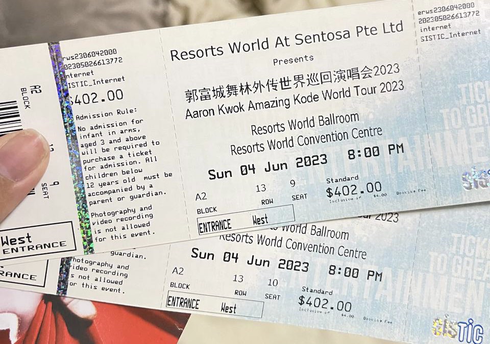 Aaron Kwok Amazing Kode World Tour 2023, Tickets & Vouchers, Event Tickets on Carousell