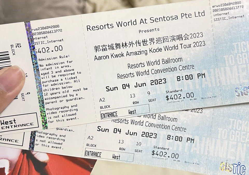 Aaron Kwok Amazing Kode World Tour 2023, Tickets & Vouchers, Event Tickets on Carousell