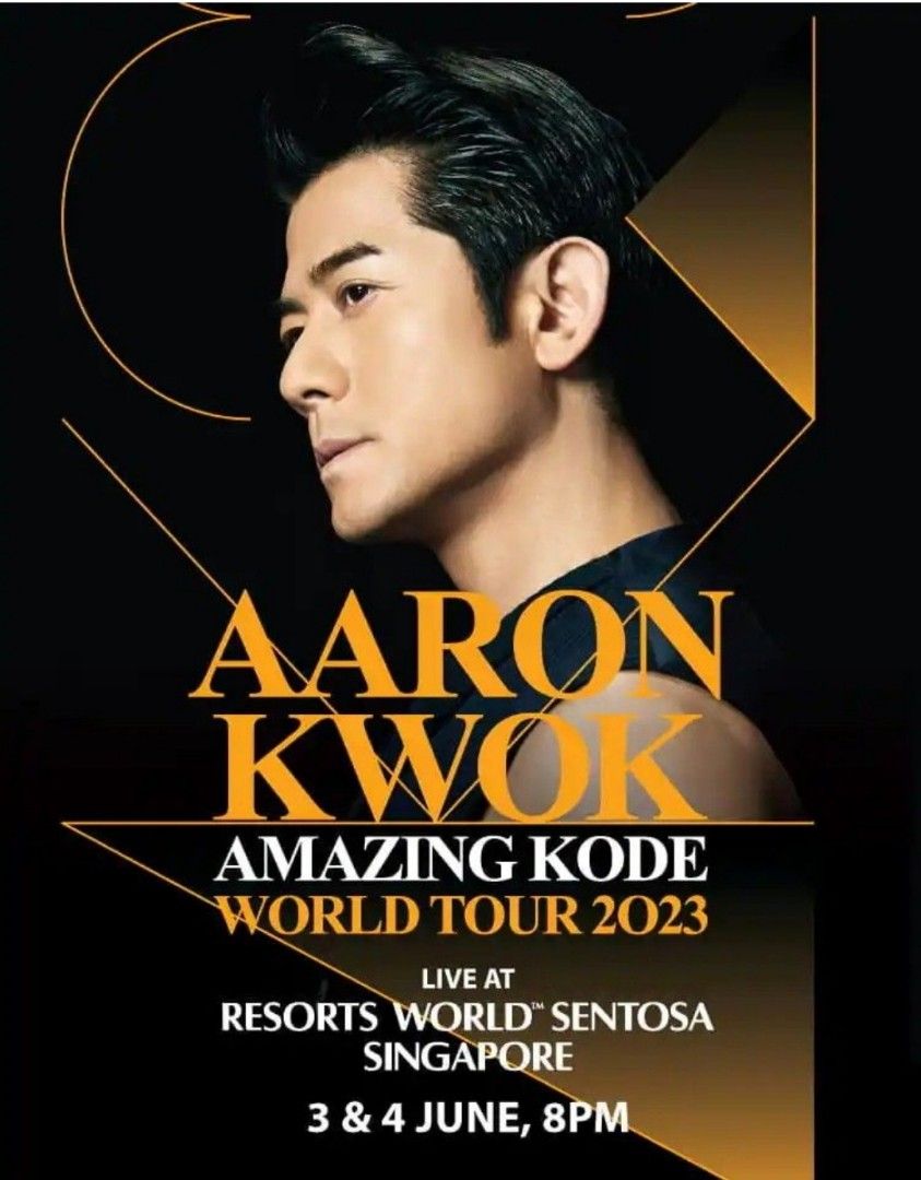 Aaron Kwok Concert 3 June 2023, Tickets & Vouchers, Event Tickets on Carousell