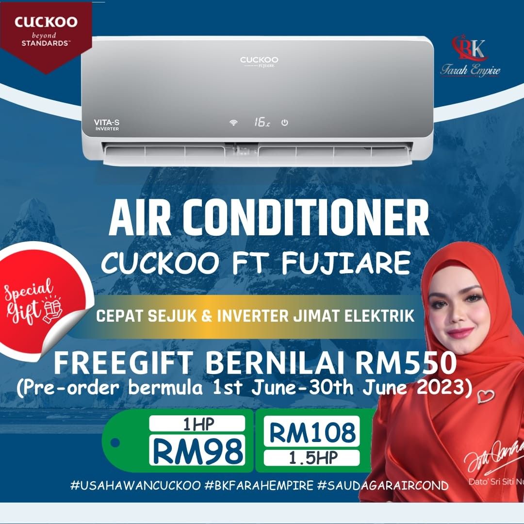 Aircond Inverter Cuckoo. Free Gift RM550, TV & Home Appliances, Air ...