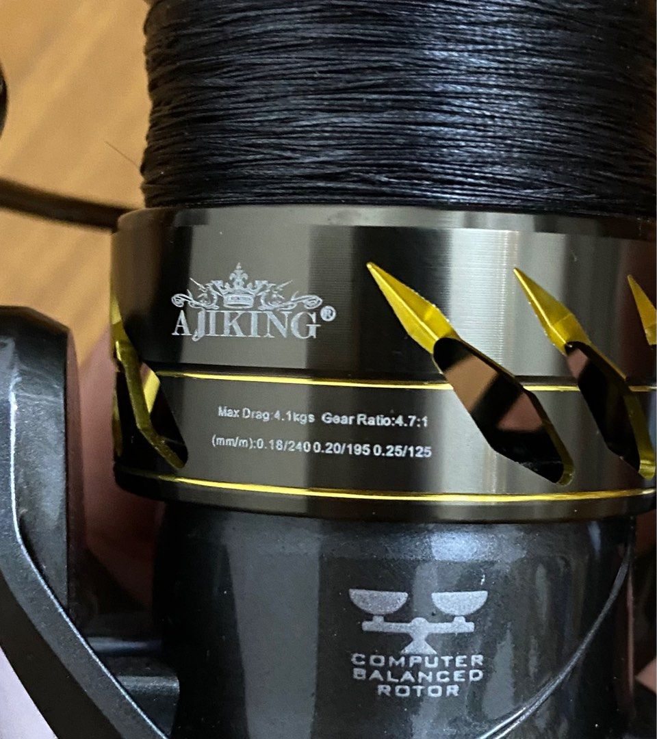 Ajiking black Bull 2000 reel, Sports Equipment, Fishing on Carousell