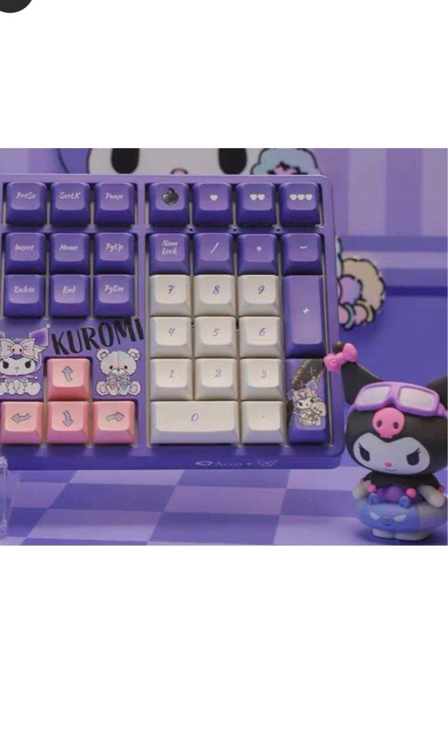 AKKO KUROMI SANRIO LIGHT UP KEYBOARD PURPLE PC / LAPTOP WIRED USB ...