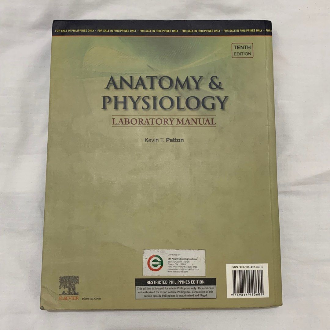 Anatomy And Physiology Lab Manual 10th Edition Kevin T Patton Hobbies