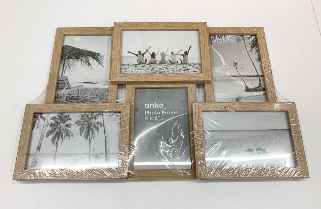 Anko Photo Frame 4x6", Picture Frame, Photo Collage Frame, Cluster Oak ...