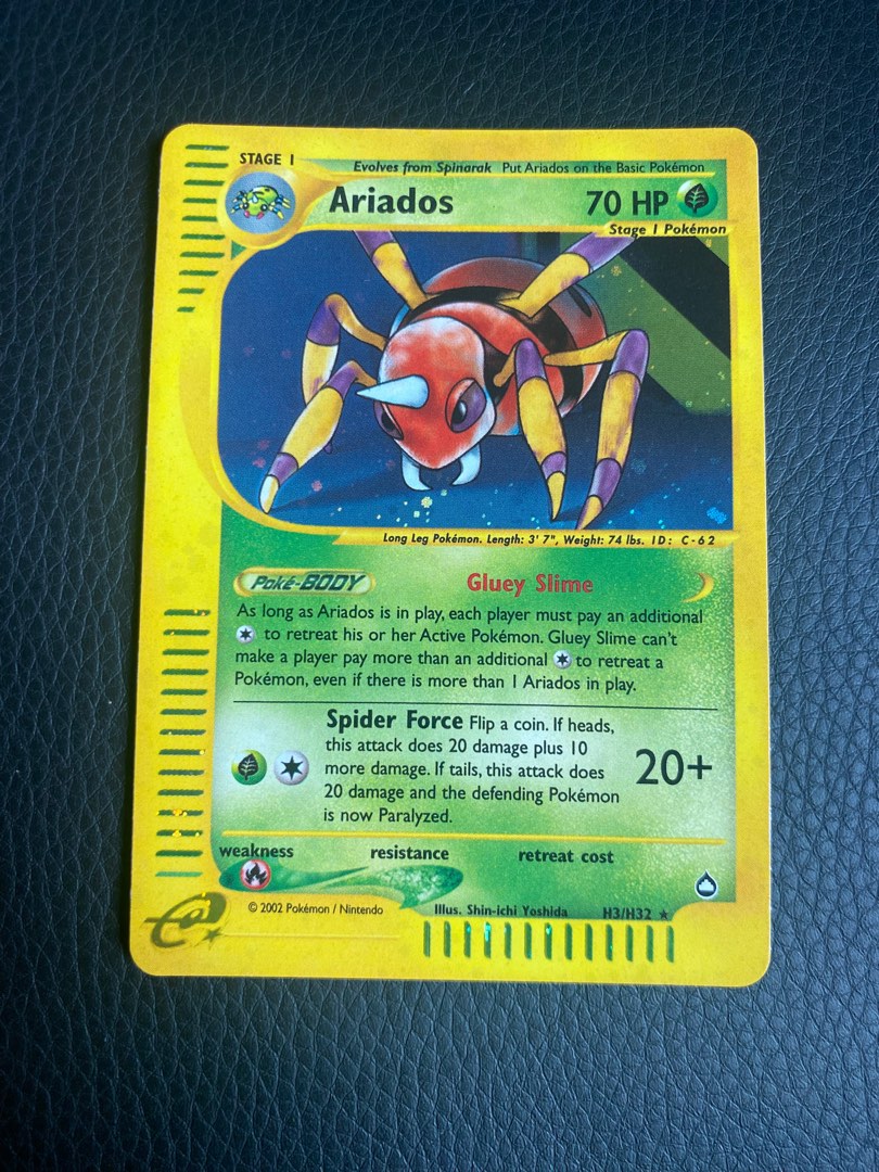 Ariados holo aquapolis e series vintage pokemon card tcg, Hobbies ...