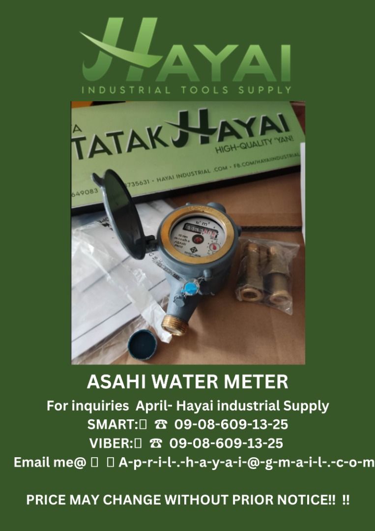 Asahi water meter, Commercial & Industrial, Construction Tools ...