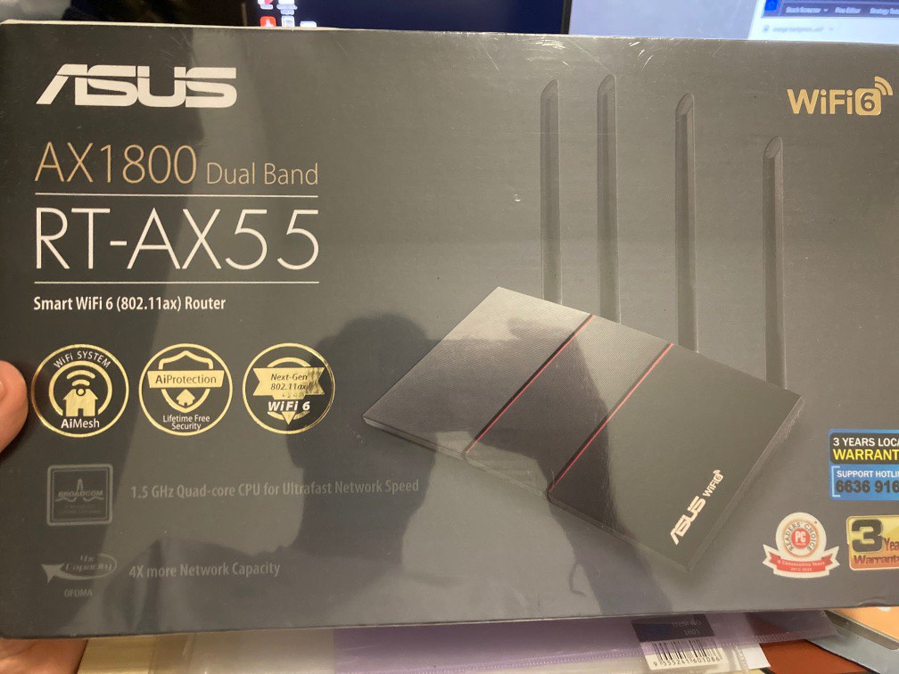 Asus AX1800 RT-AX55 BNIB, Computers & Tech, Parts & Accessories ...