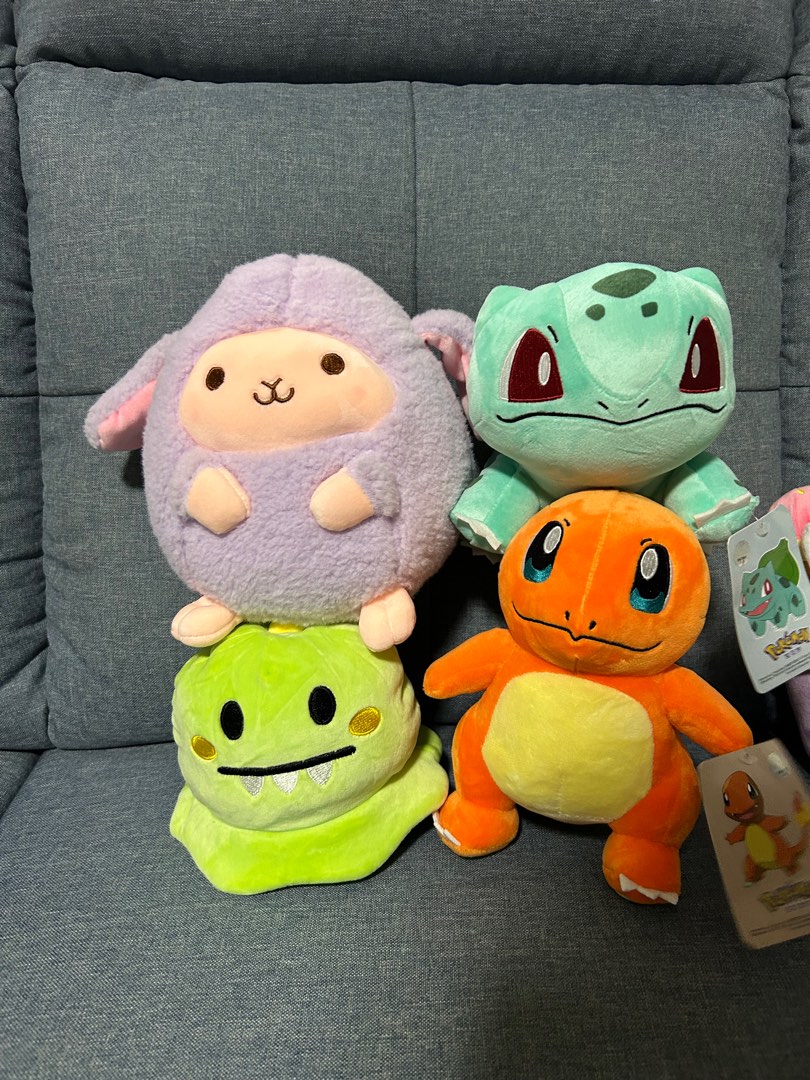 Authentic Fun claw Pokemon Bulbasaur Charmander medium size soft toy ...