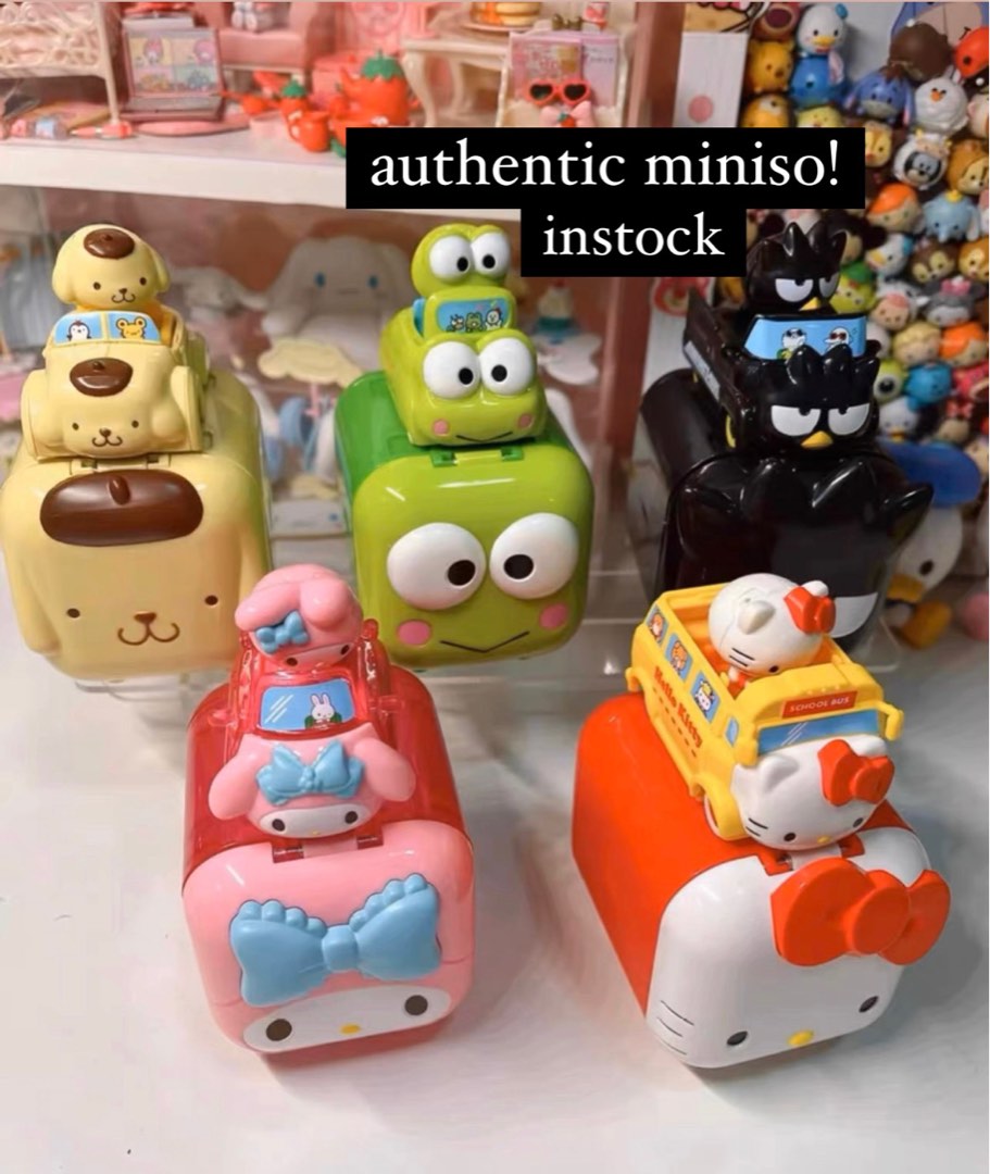 authentic miniso blind box sanrio car pompompurin hello kitty my melody ...