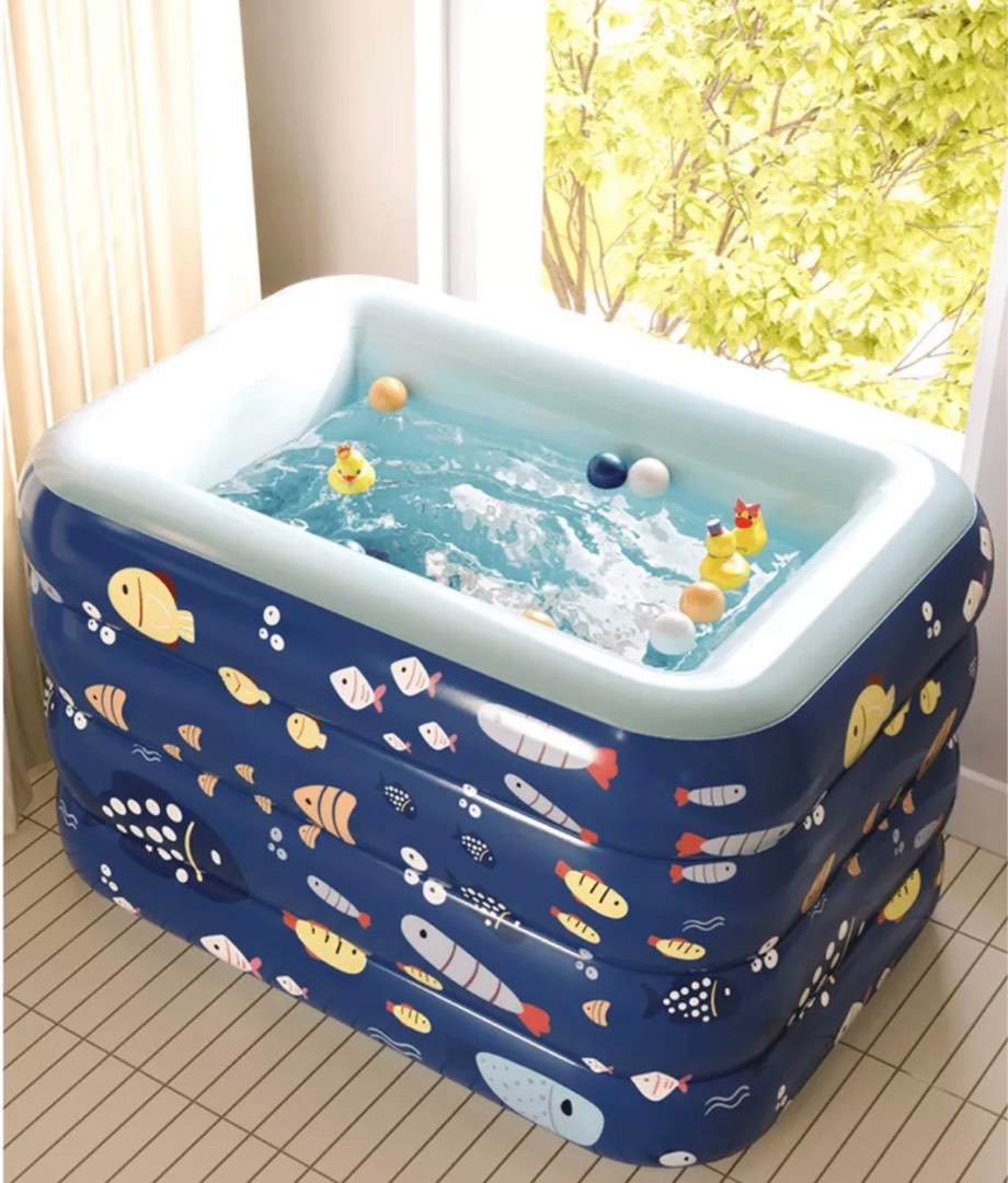 Auto inflatable kids pool, Babies & Kids, Bathing & Changing, Bathtub ...