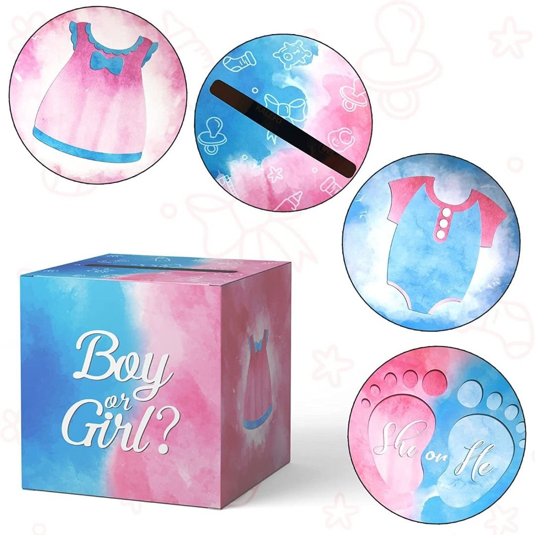 Baby Gender Reveal Voting Box Cast Your Vote Games Invitations Party ...