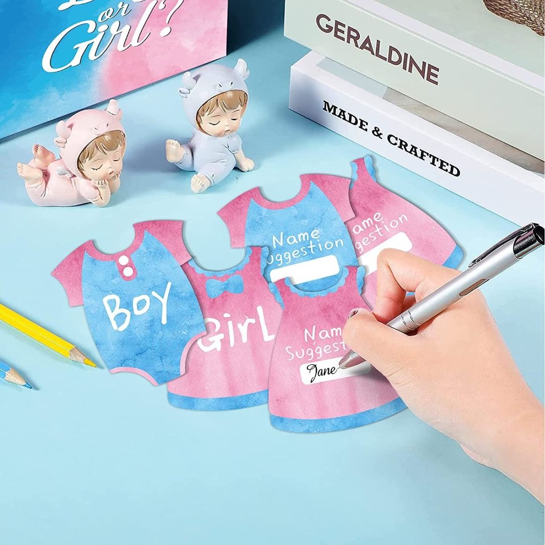 Baby Gender Reveal Voting Box Cast Your Vote Games Invitations Party ...