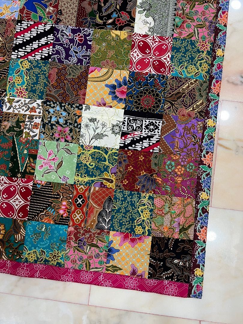 Batik patchwork quilt, Furniture & Home Living, Home Decor, Cushions & Throws on Carousell