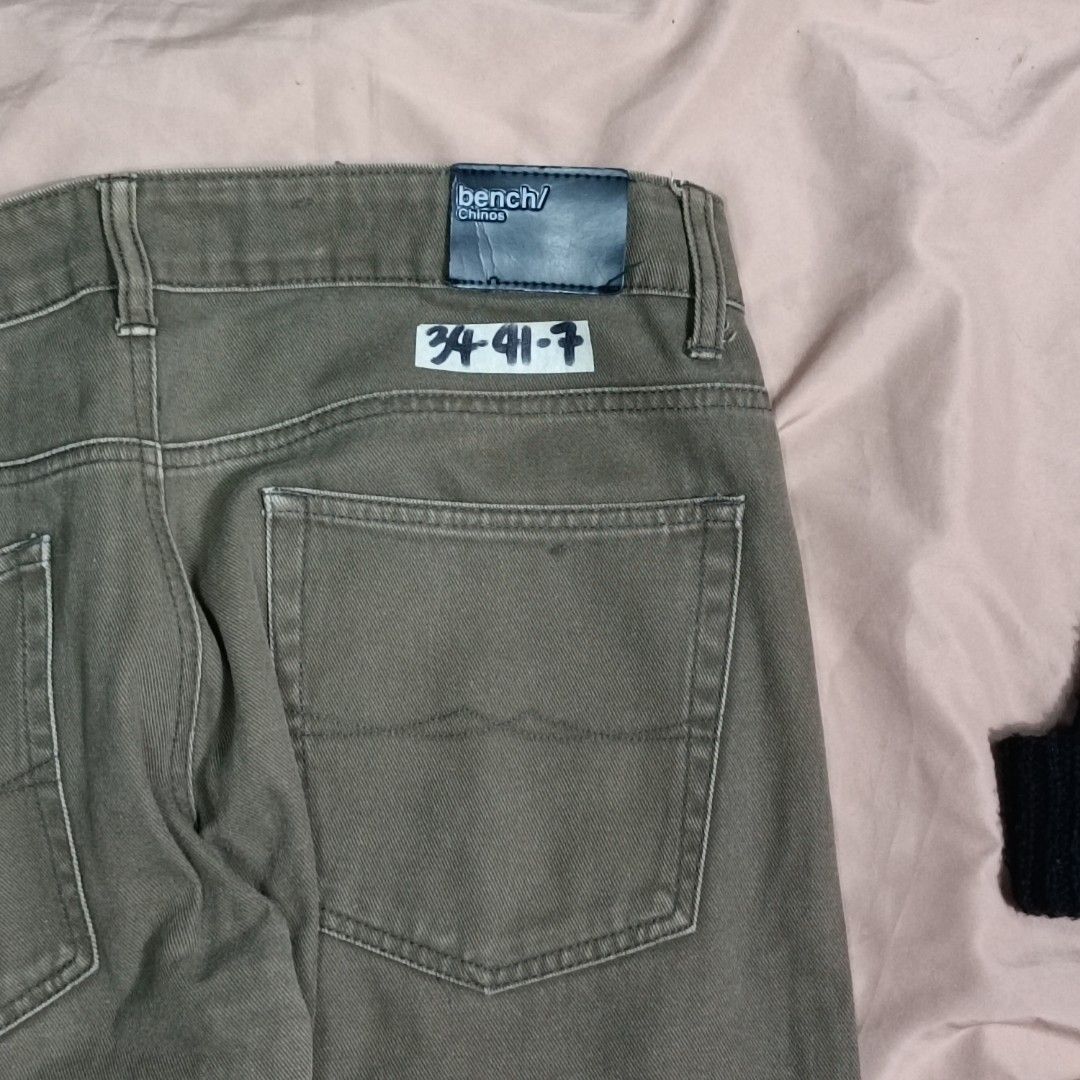 Bench Olive Green Jeans, Men's Fashion, Bottoms, Jeans on Carousell