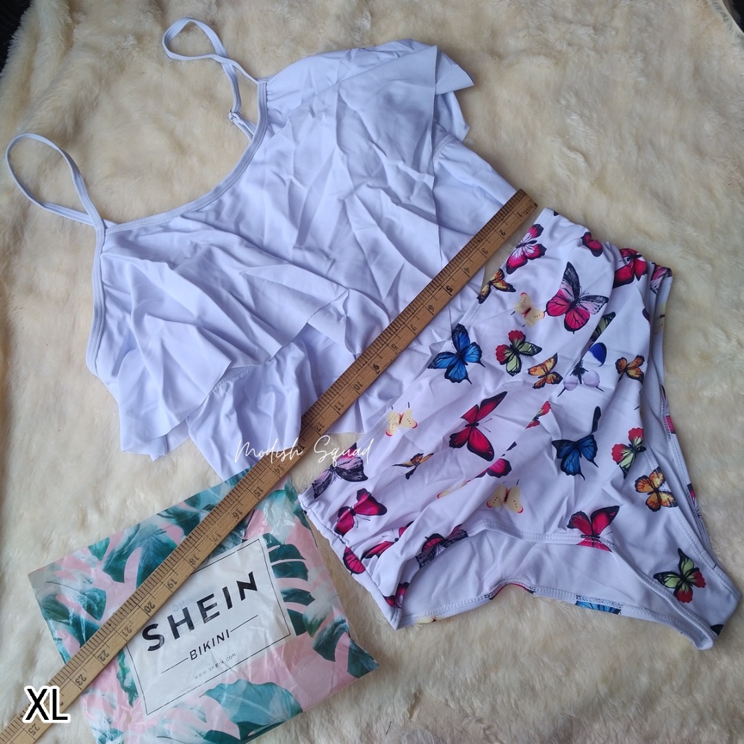 BNEW XL Tankini SHEIN Bikini Set SHEIN Swimsuit Plus Size Swimsuit Plus Size Bikini Butterfly XL ...