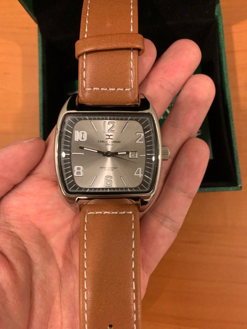 Carlo Cardini Italy 1503G-SS Stainless Steel Original Watch, Men's ...