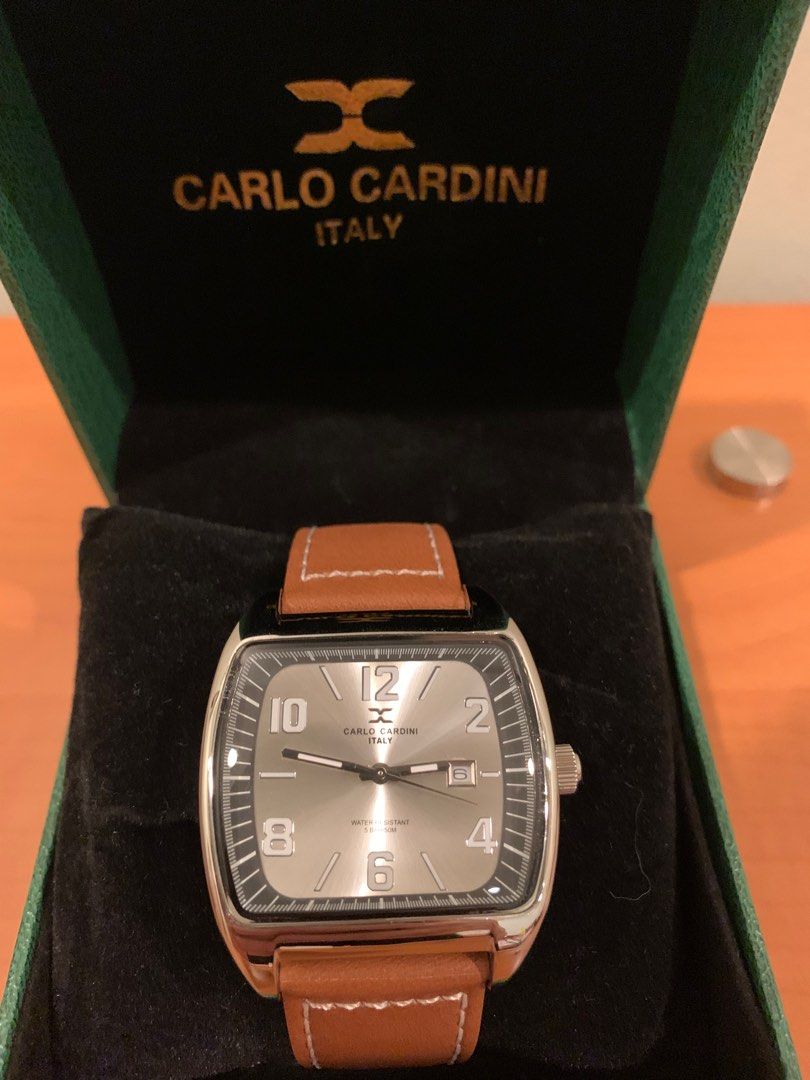 Carlo Cardini Italy 1503G-SS Stainless Steel Original Watch, Men's ...
