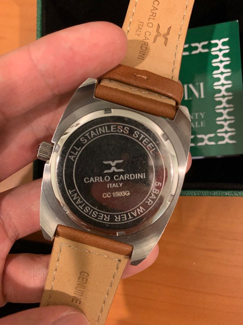 Carlo Cardini Italy 1503G-SS Stainless Steel Original Watch, Men's ...