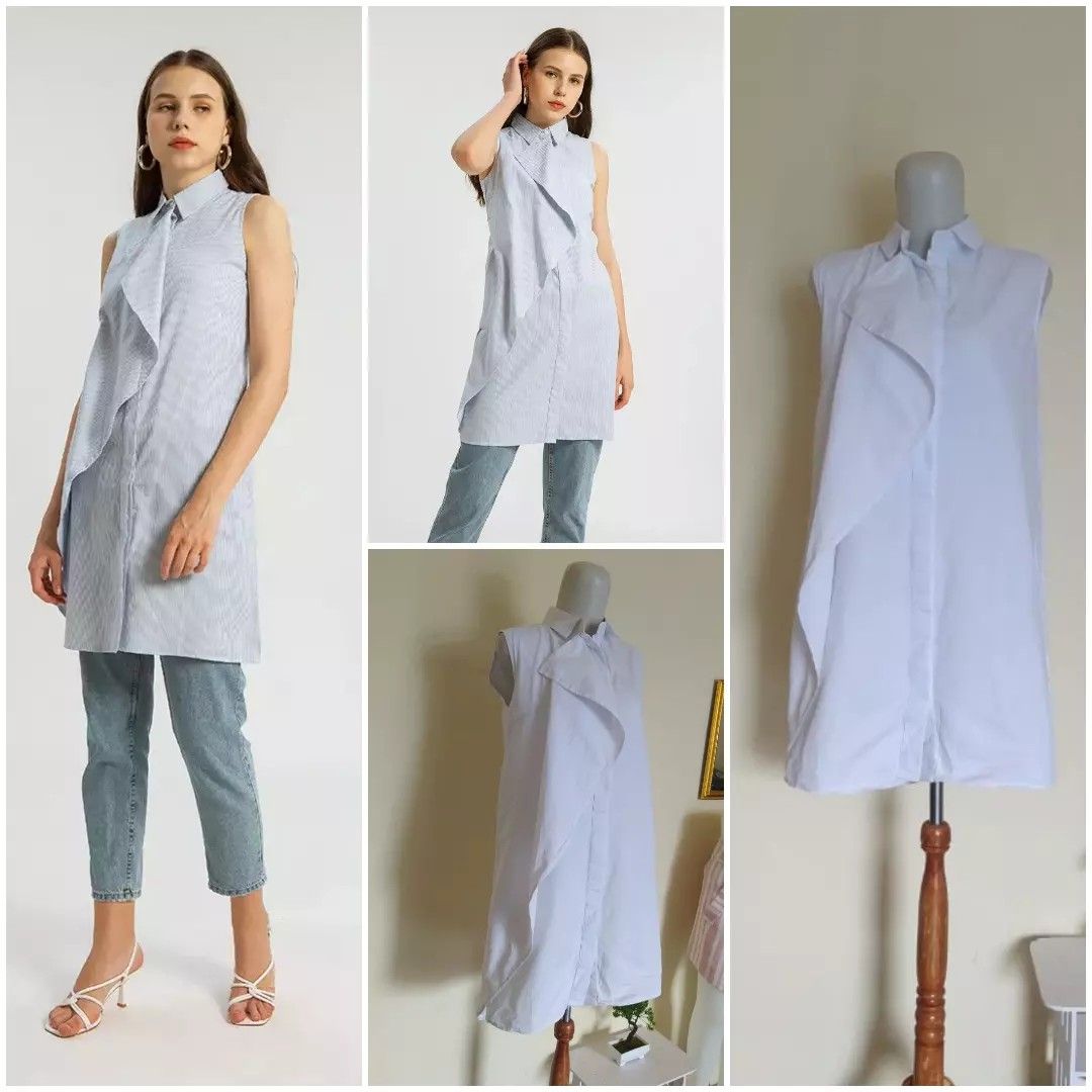 Casual layer dress/long tunik minus ada titik kotoran dikit cek pic ...