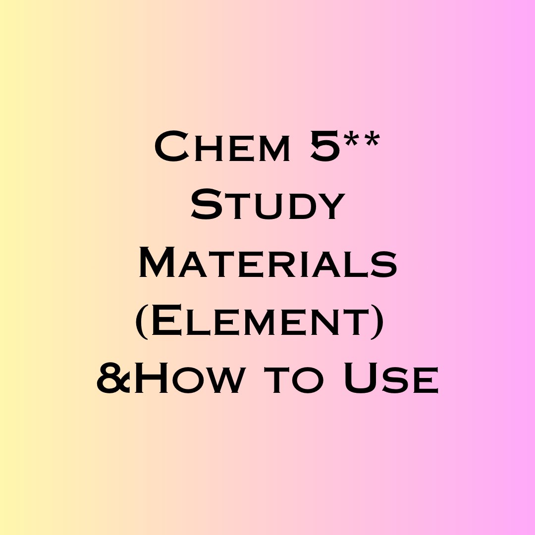Chem Study Materials(Element)&How to use, 興趣及遊戲, 書本 & 文具, 教科書 - Carousell