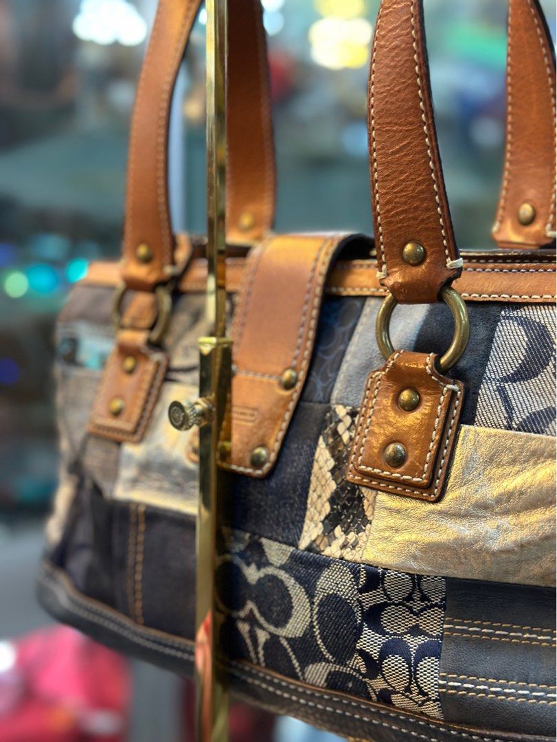 Coach quilted denim, Luxury, Bags & Wallets on Carousell