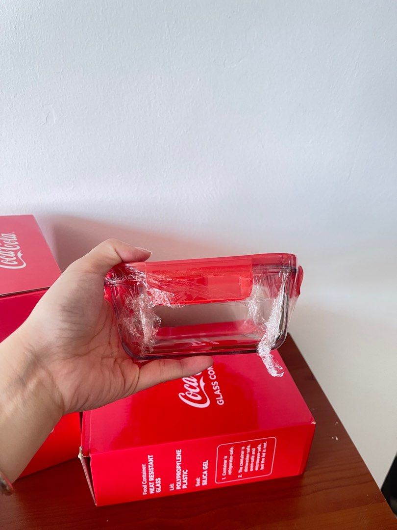 Coca Cola Container Heat Resistant Glass Container, Furniture & Home ...