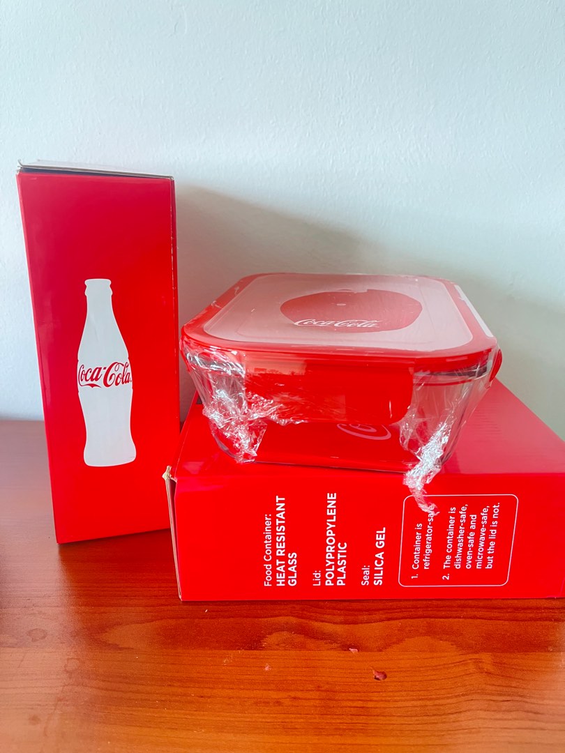 Coca Cola Container Heat Resistant Glass Container, Furniture & Home ...