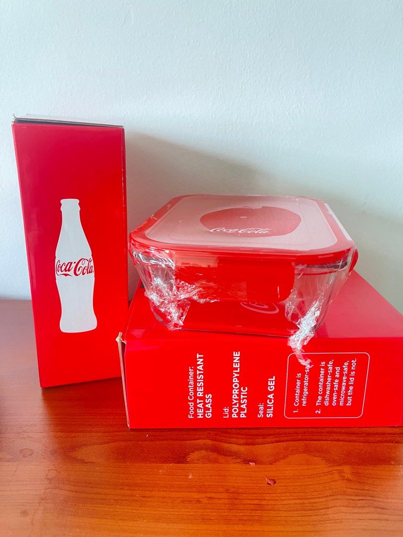 Coca Cola Container Heat Resistant Glass Container, Furniture & Home ...
