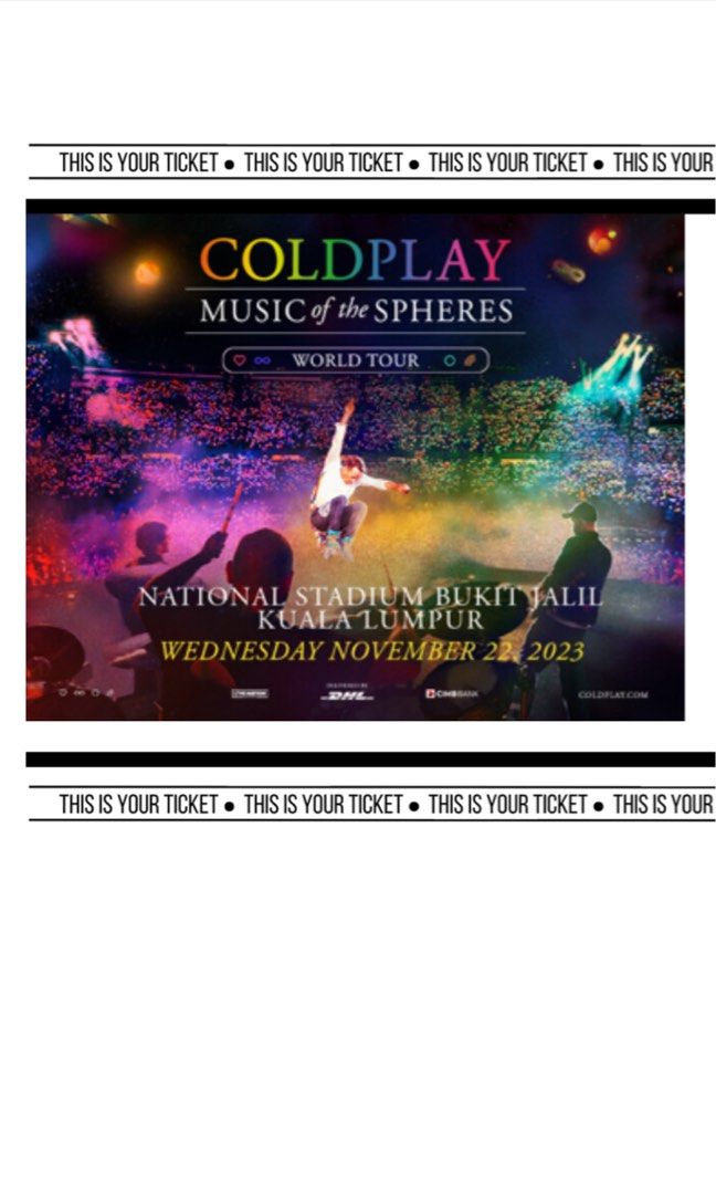 Coldplay ticket KL, Tickets & Vouchers, Event Tickets on Carousell