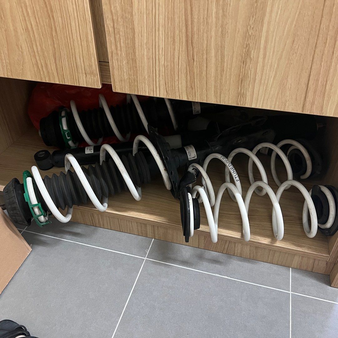 Comfort Lowering Springs Kit by Ftuned F-Tuned CLS for Honda Jazz Fit ...