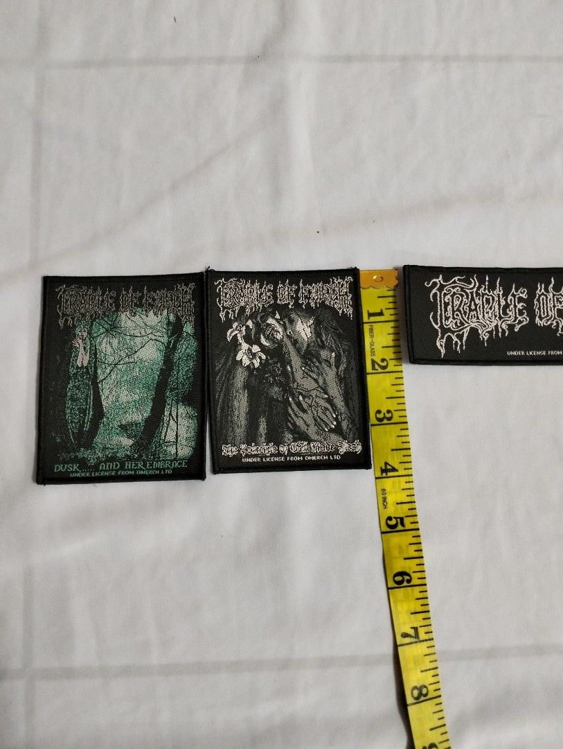 Cradle of Filth Official Merchandise Patch Small patches back battle ...