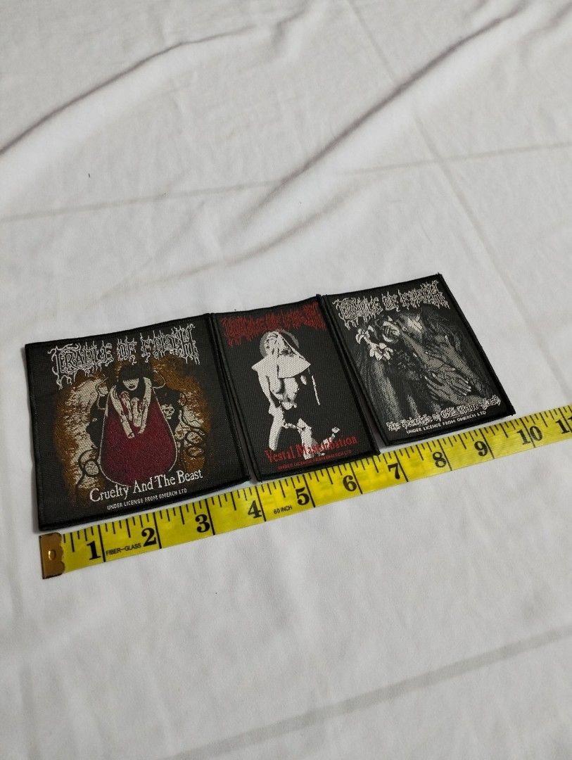 Cradle of Filth Official Merchandise CoF small patches back venom ...