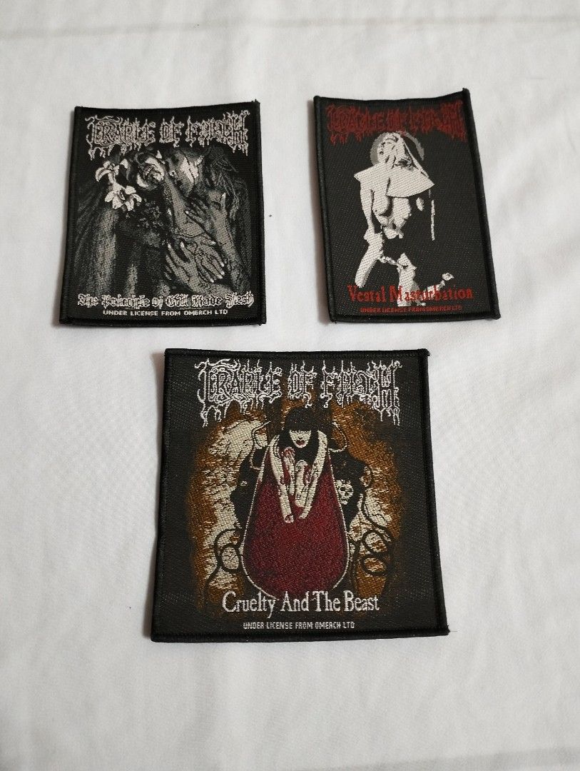 Cradle of Filth Official Merchandise CoF small patches back venom ...